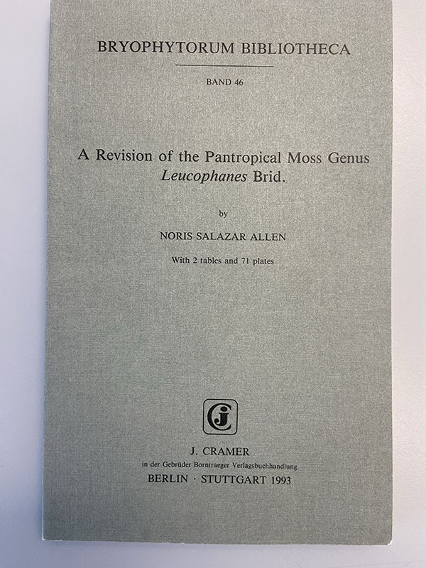 Bryology books for sale in support of research | Bernard Goffinet ...
